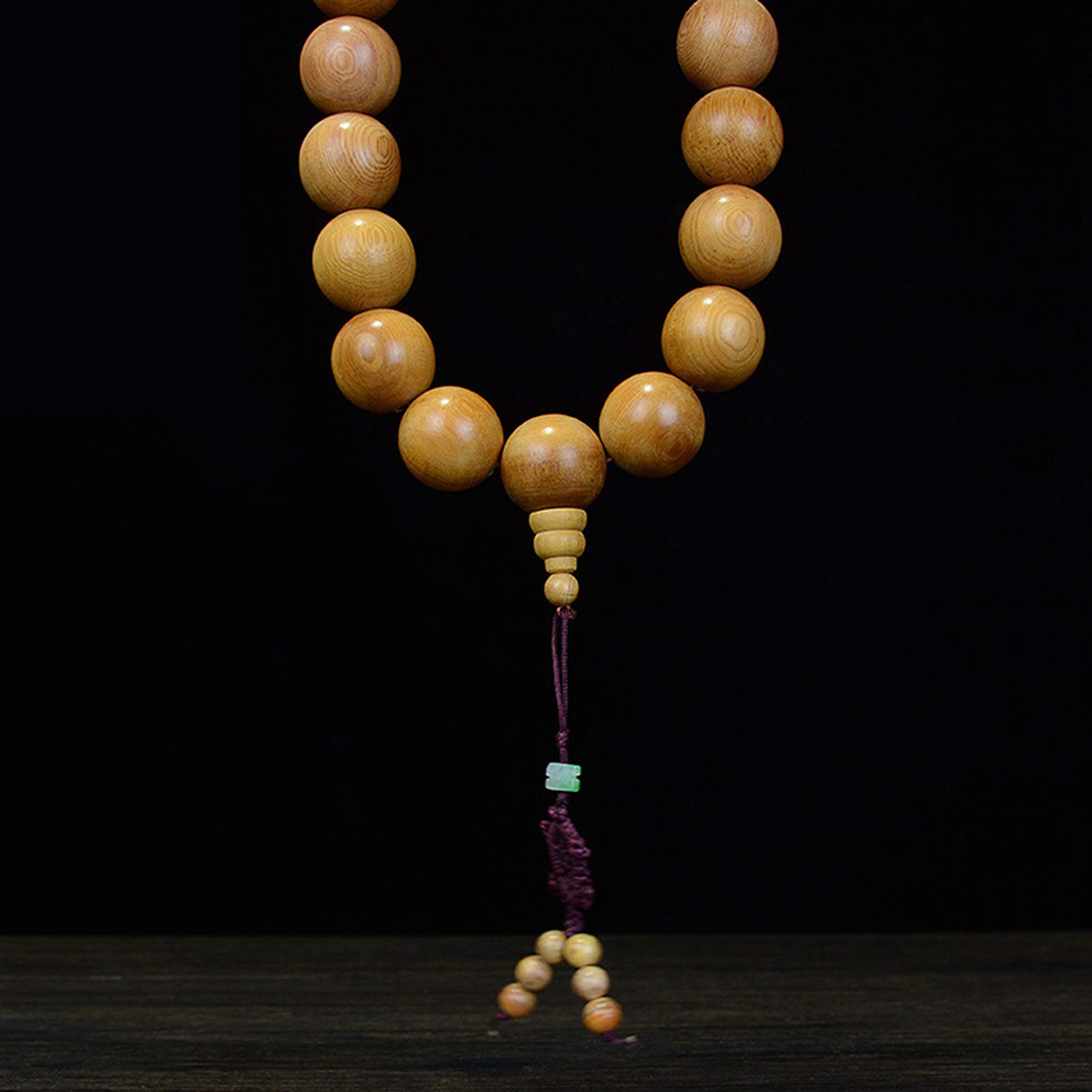 CarpenterC Gorgeous Natural Rosewood Prayer Meditation Rosary Beads Bracelets Chains for Car Rearview Mirror and Home Decorative Ornaments