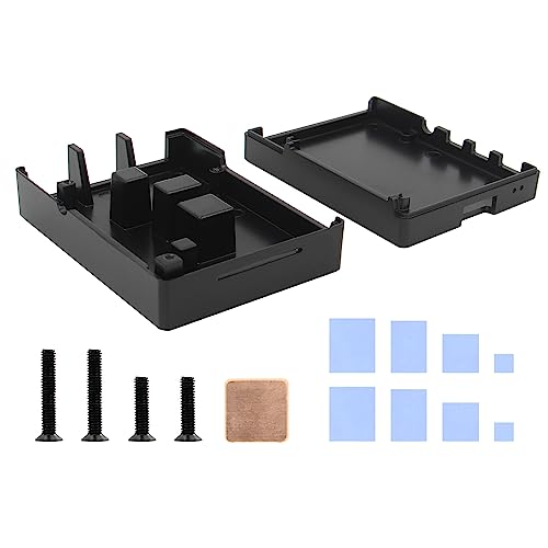 Geekworm for Raspberry Pi 4 Case (P330), Massage Heatsink Aluminum Alloy Passive Cooling Case Compatible with Raspberry Pi 4 Model B 8GB/4GB/2GB/1GB