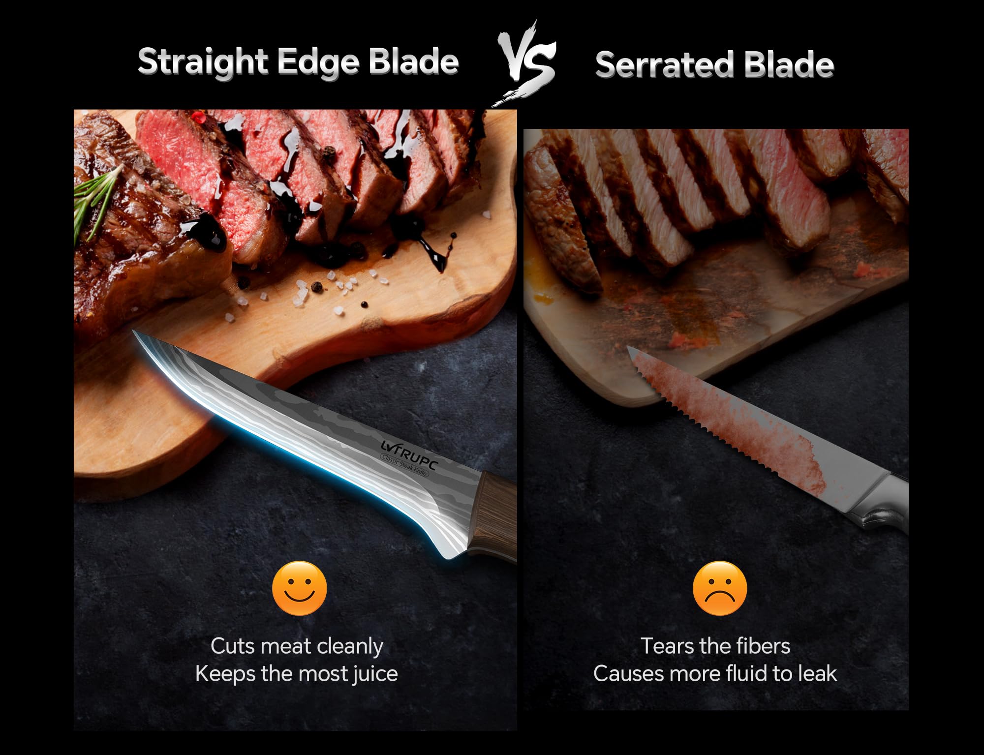 Lvtrupc Steak Knife With Wood Handle