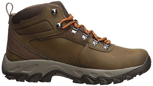 Columbia Men's Newton Ridge Plus II Waterproof Hiking Boot Shoe, Dark Brown/Bright Copper, 11.5 M US