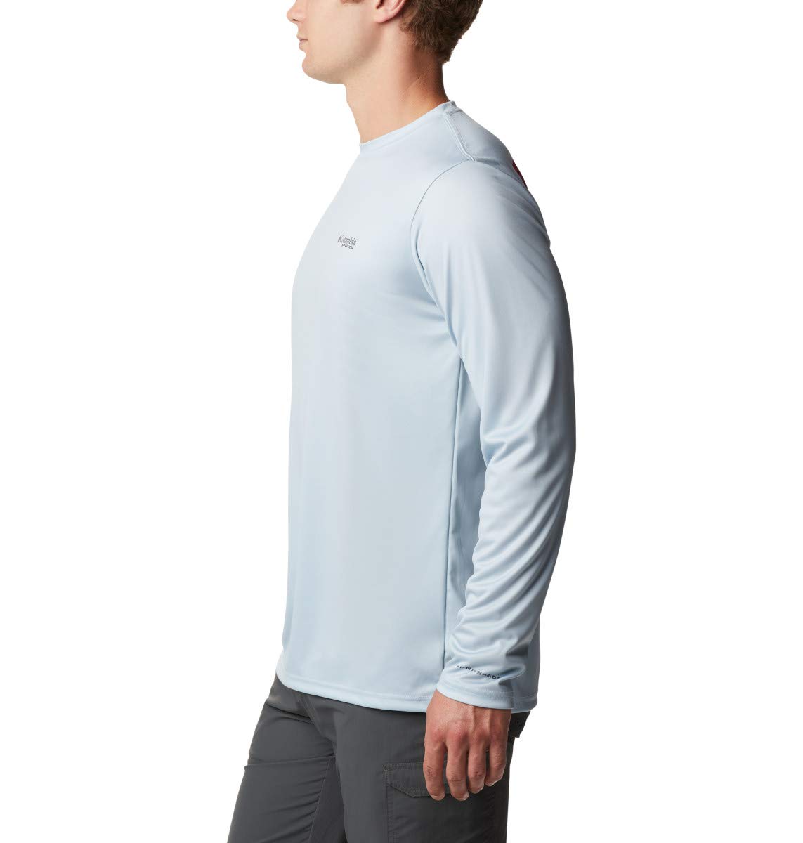 Columbia Men's Terminal Tackle PFG State Fish Flag Long Sleeve, Cool Grey/Alabama, XX-Large