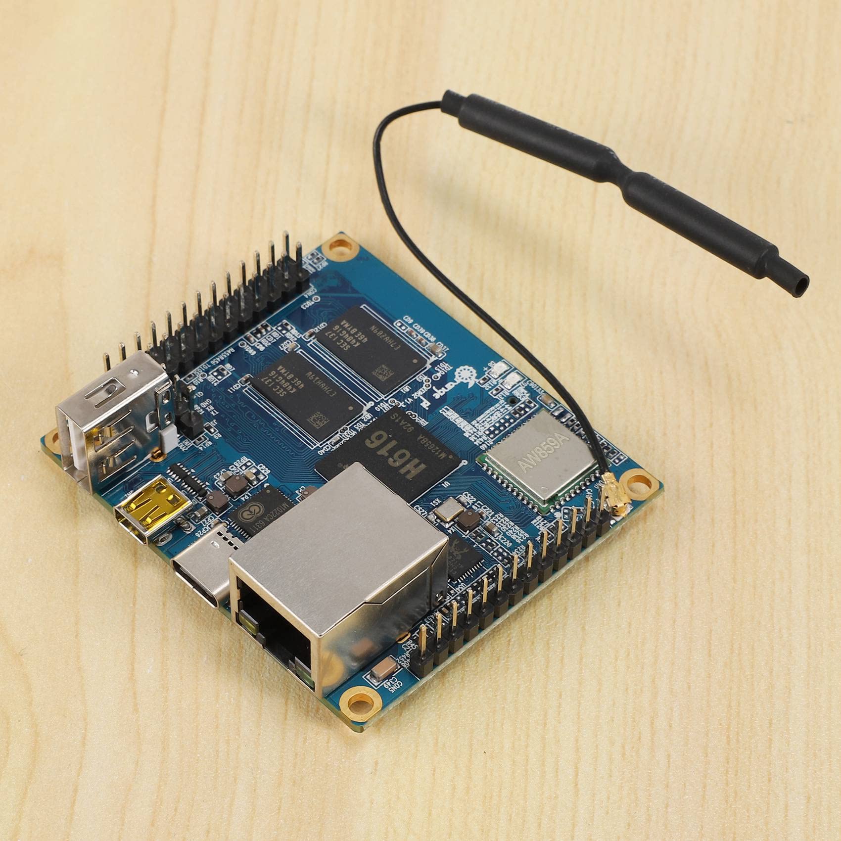 Geroosaty Orange Pi Zero 2,1GB RAM with H616 Chip,Support Gigabit Network, BT, Wif,Run 10,Ubuntu,OS Single Board, blue, 523529