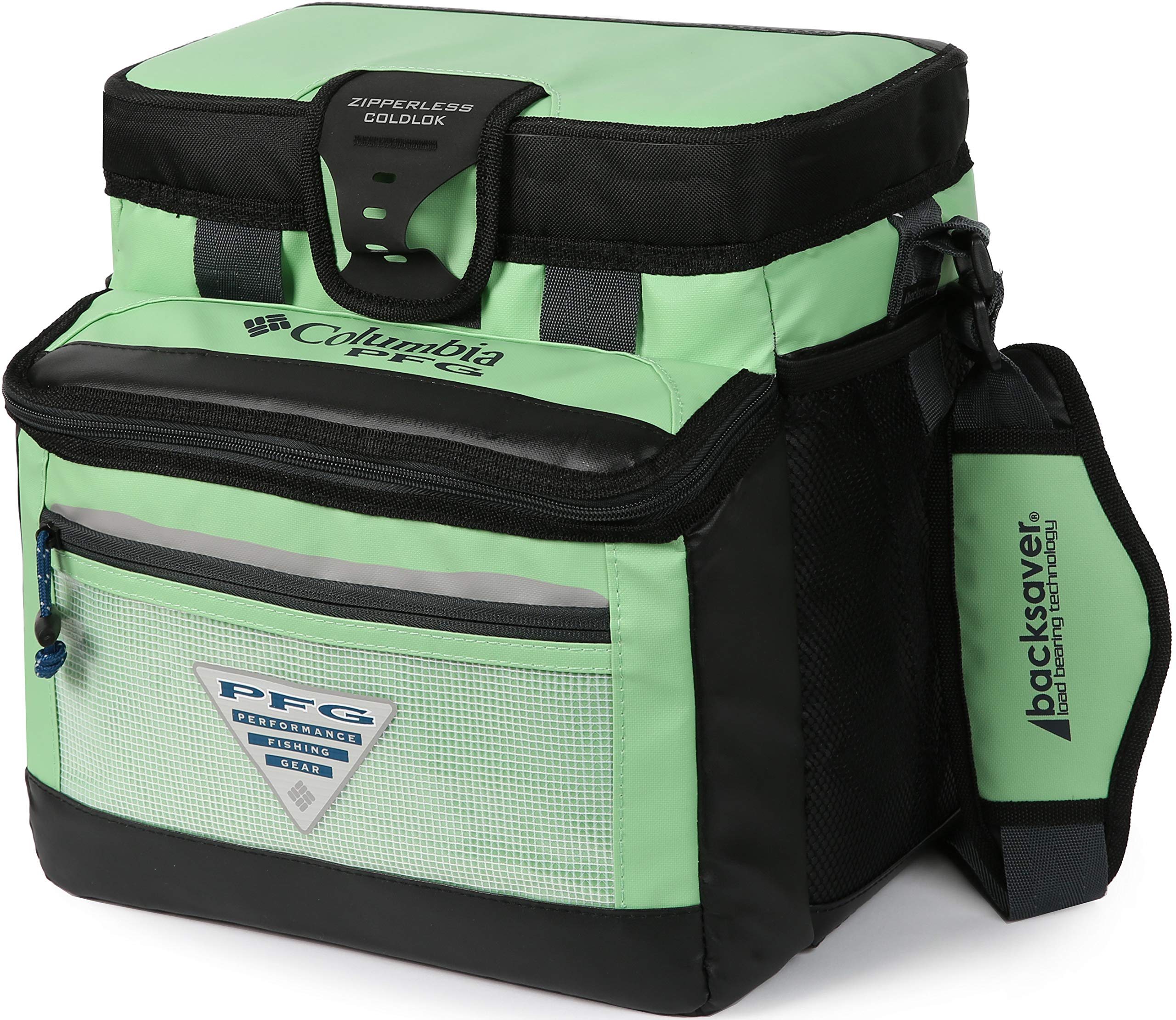 Columbia PFG Brewha Thermal Pack Cooler - 58 Can Zipperless Hardbody Cooler with ThermaCool High Performance Insulation, HardBody Liner, SmartShelf - Green