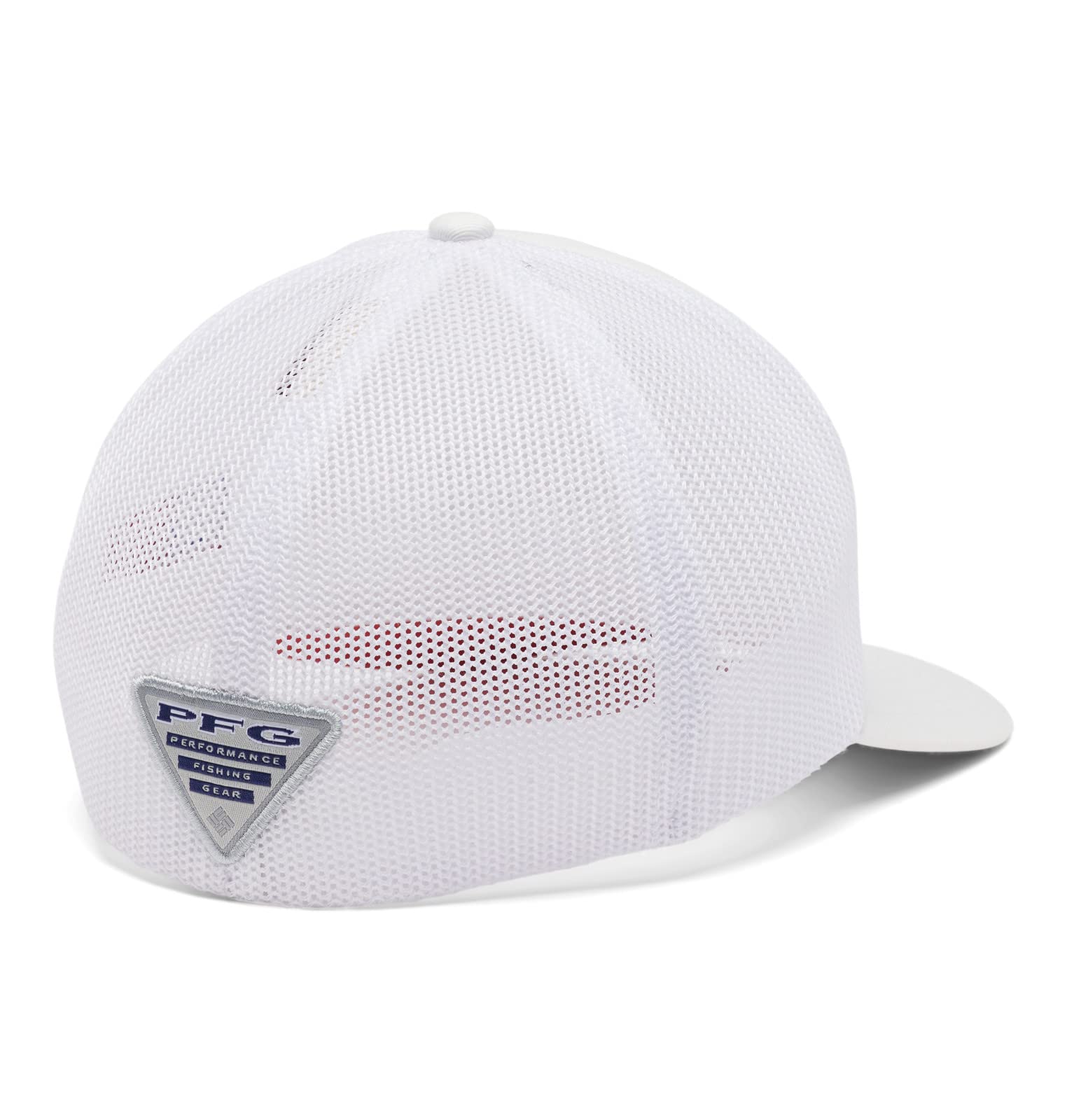 Columbia Unisex Pfg Mesh Ball Cap, White, Vivid Blue, Usa Flag, Small/Medium