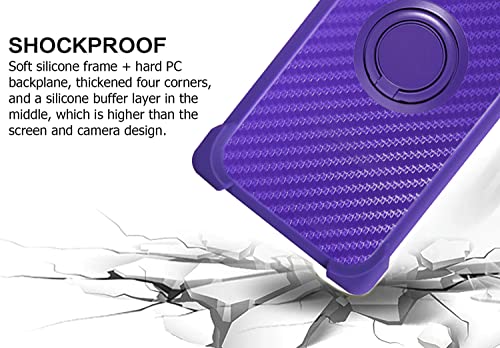 Case for Samsung Galaxy A40 Case Compatible with Samsung Galaxy A40 Phone Case PC backplane + Silicone Soft Frame Cover [360 Metal Ring, Magnetic Car Mount] TZZH-ZI