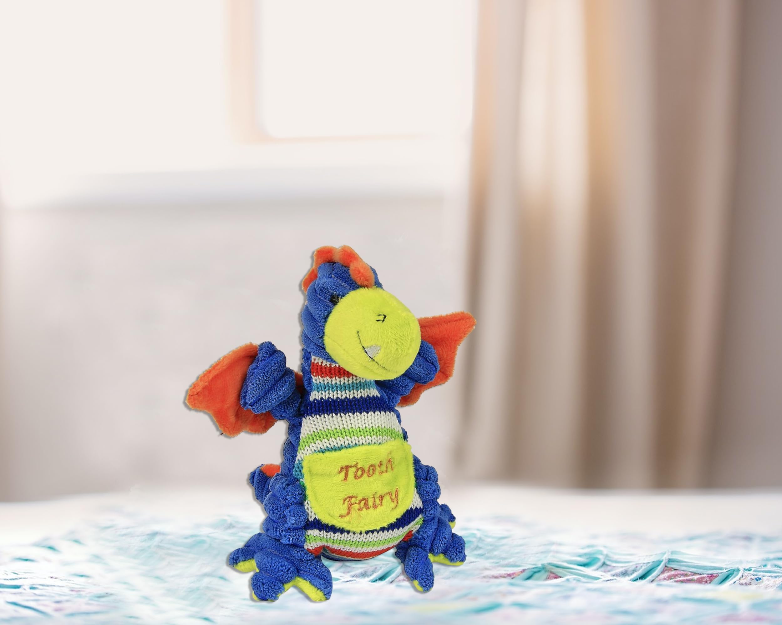 Maison Chic Plush Tooth Fairy Pillow for Little Boys and Girls About to Loose a Tooth (Dragon, Drake)
