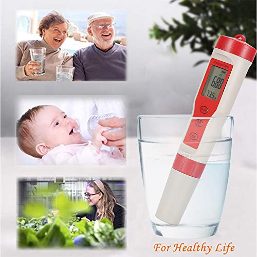 GLOGLOW 0.00 to 14.00pH Water Quality Test Pen, Water Quality Tester, for Fish Industrial Wastewater Laboratories Aquarium