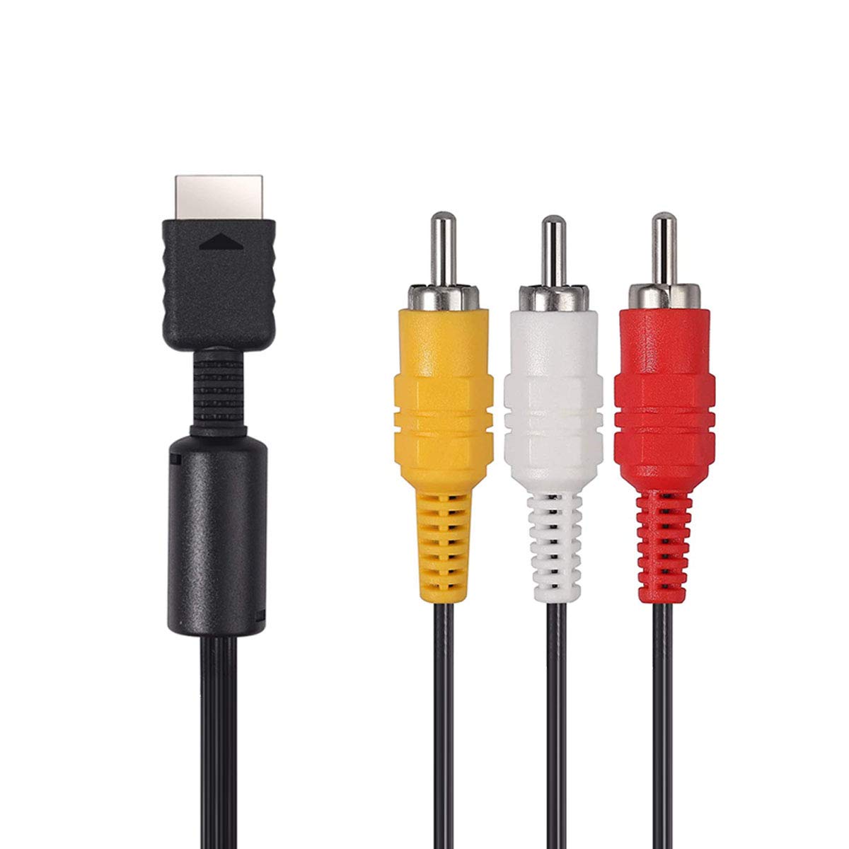 Composite AV to RCA Cable Cord for Sony Playstation PS2 PS3 PSX Video Cable (6 ft)