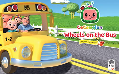 CoComelon Wheels on the Bus 3-Button Sound Board Book for Babies and Toddlers, Ages 1-4