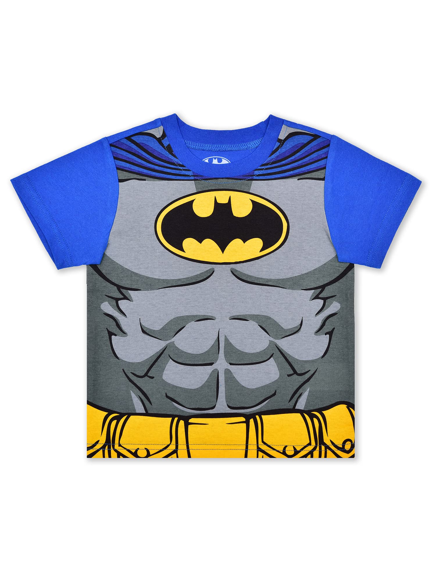 DC Comics Boys’ Batman and Superman T-Shirt and Jogger Set for Toddler and Little Kids – Blue/Navy or Grey/Blue/Black