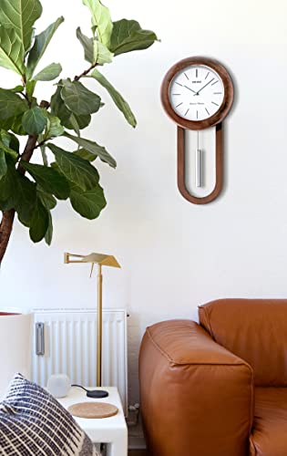 Seiko Circular & Sleek Wall Clock with Pendulum and Dual Chimes
