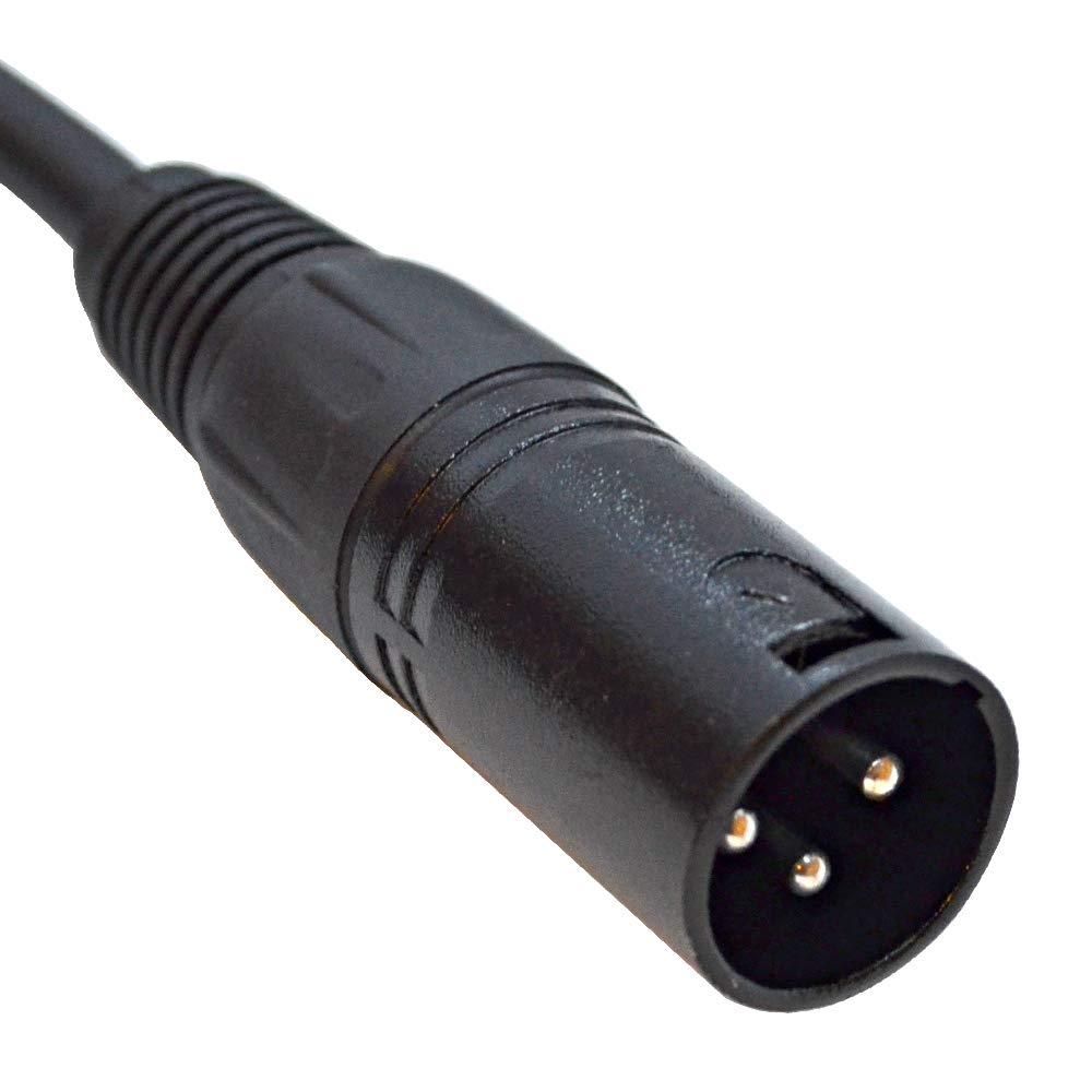 Seismic Audio - SA-RSX10-6Pack - 6 Pack of 10 Foot Right Angle XLR Female to XLR Male Microphone Patch Cables - 10' Mic Cords for Professional PA DJ Equipment