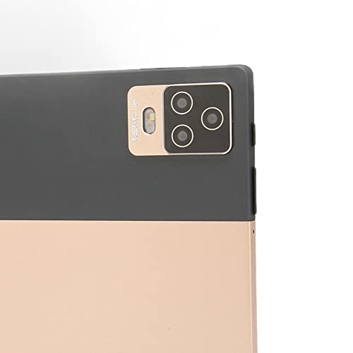 Gold Tablet, 128G ROM 4G RAM Tablet with Octa Core Dual Band 7000mAh Battery, Dual for Kids (US Plug)