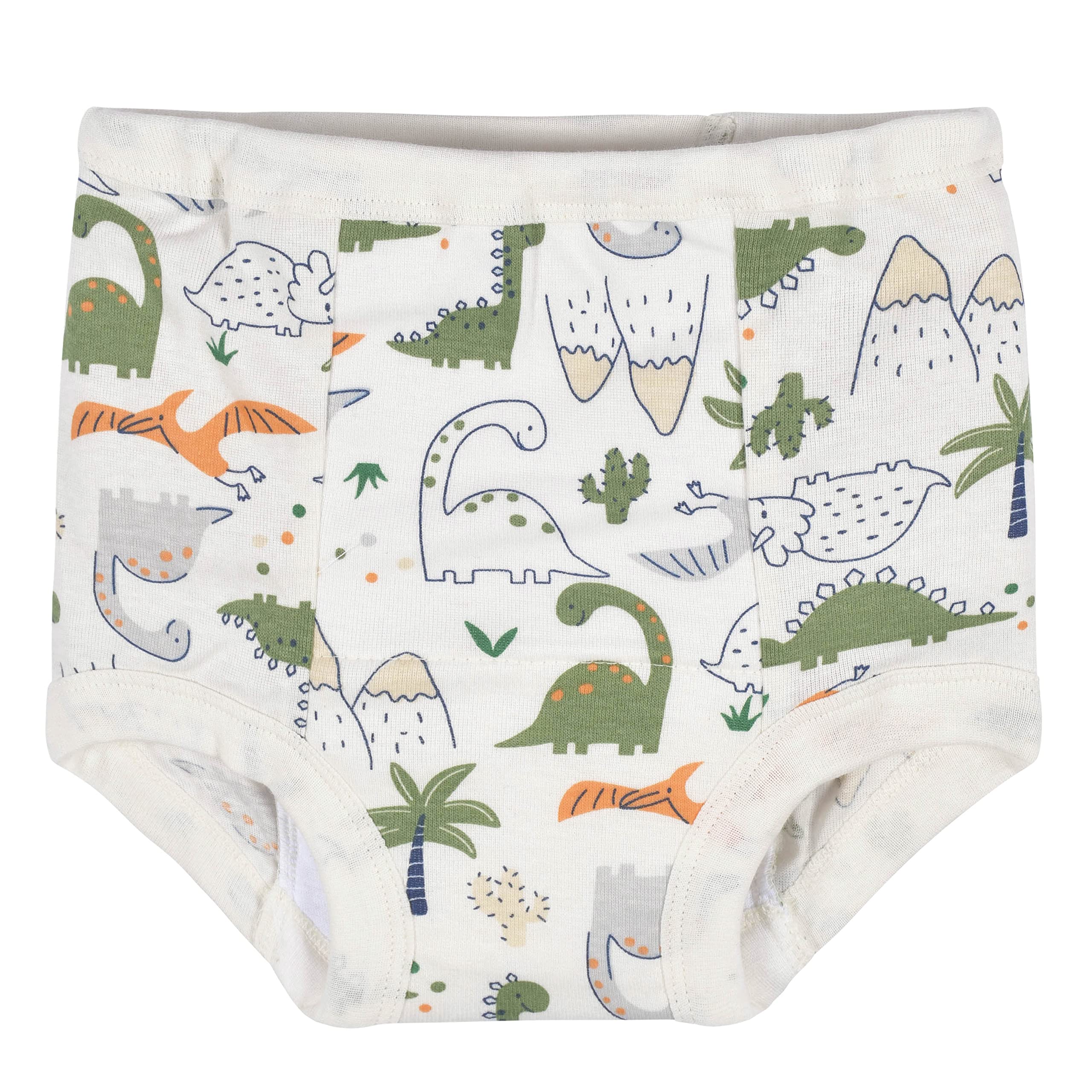 Gerber Baby Boys Infant Toddler 4 Pack Potty Training Pants Underwear Dino Green and Navy 3T