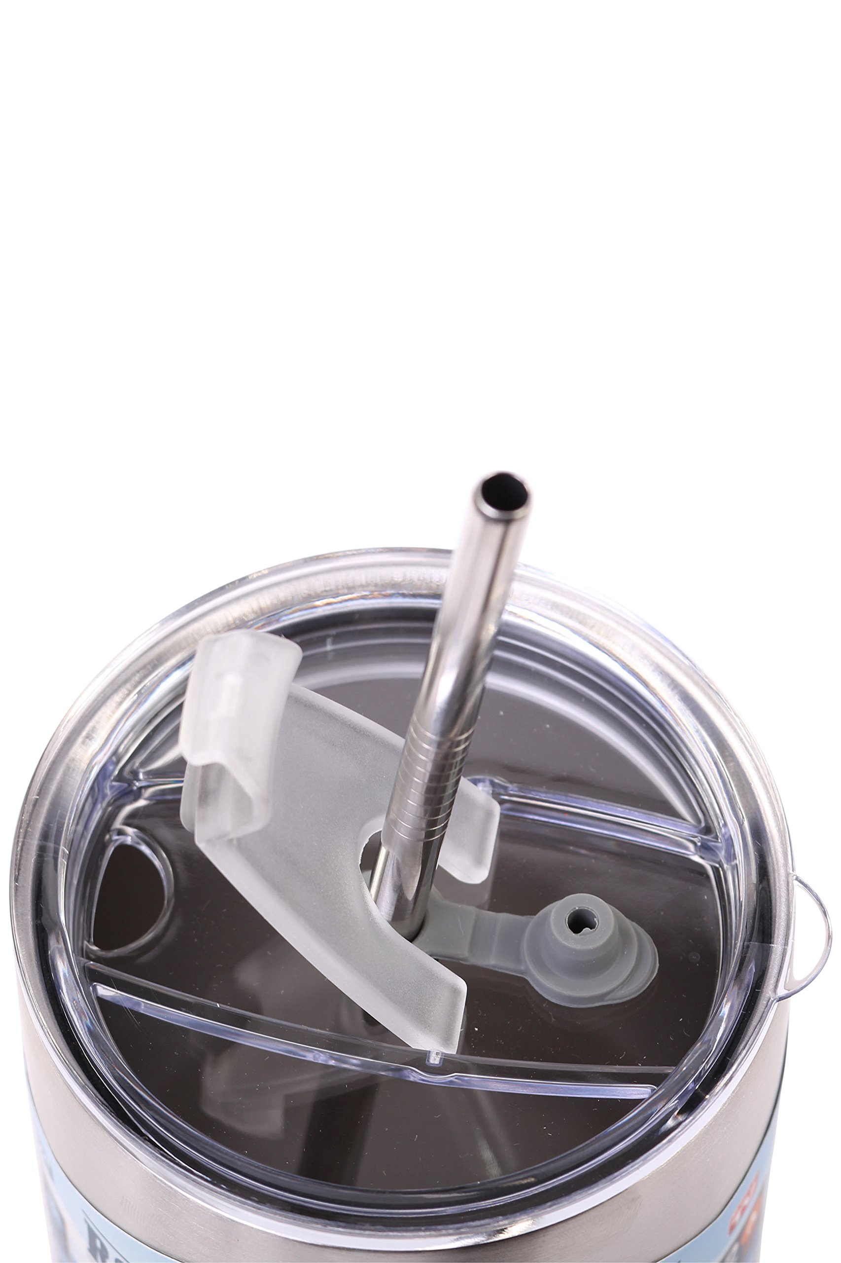 CocoStraw Straw Hole Flip LID for 30 oz Stainless Steel Vacuum Cups Ozark Trail Tumbler Rambler Brand Spill Proof LEAK FREE