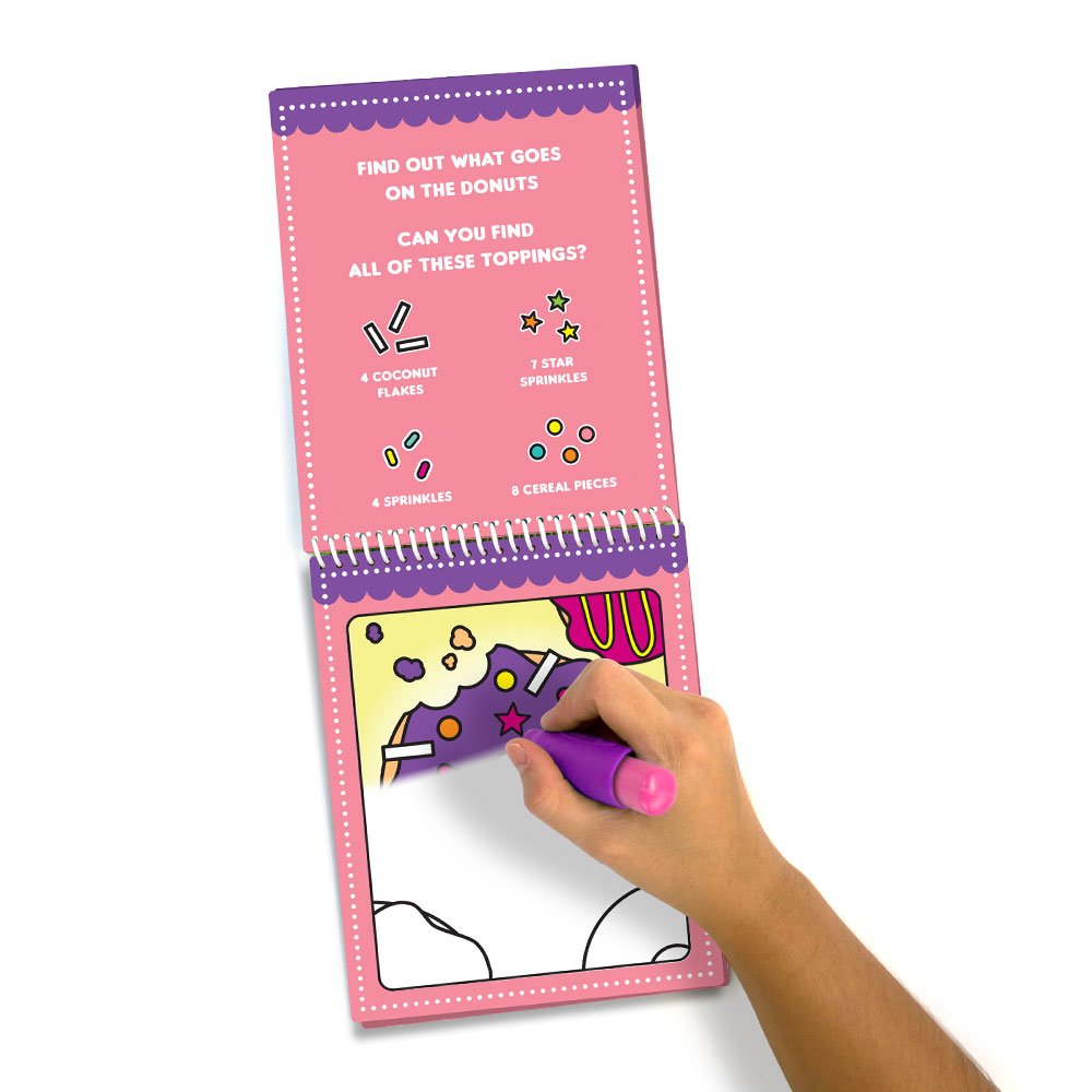 Water Magic (2Pack - Cupcake and Donut) - Patented Gourmet Scented Reusable Water Reveal Activity Pads - No Mess, All Fun by Scentco