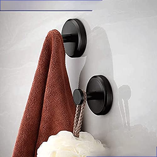GOOFFY Door Metal Hooks for Hanging 2Packs Waterproof Matte Hook, for Shower, Bathroom, Kitchen, Glass Door, Mirror, Tile , for Hanging Up to 15 Lbs Hanger