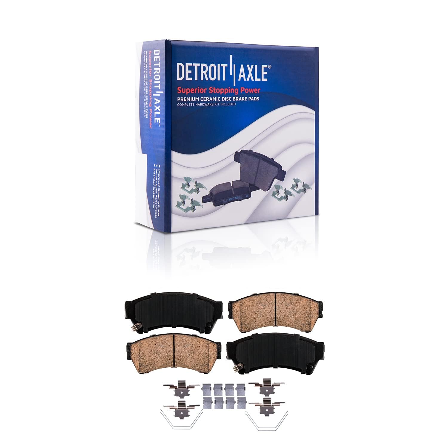 Detroit Axle - Front Brake Kit for Ford Fusion Mazda 6 Lincoln MKZ Zephyr Mercury Milan Disc Brake Rotors Ceramic Brakes Pads Replacement Brake Kit