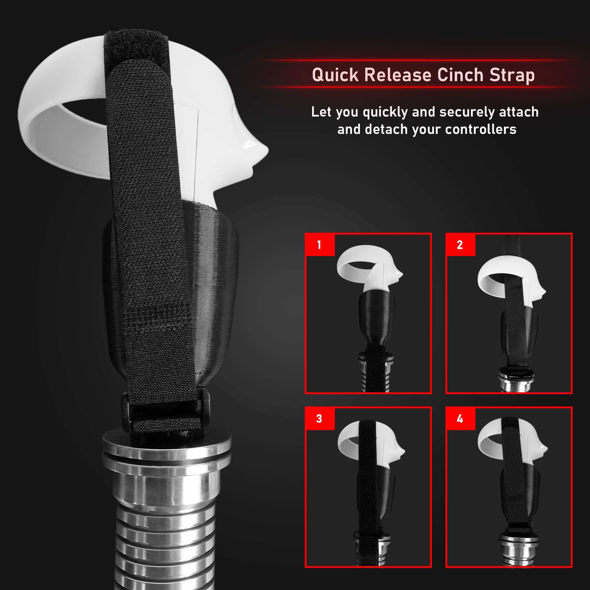 DeadEyeVR MasterSabers - CNC'd Aluminum Reinforced Saber Handles Hilts for Beat Saber - Rift S, Quest 1,and Quest 2 (Dual)