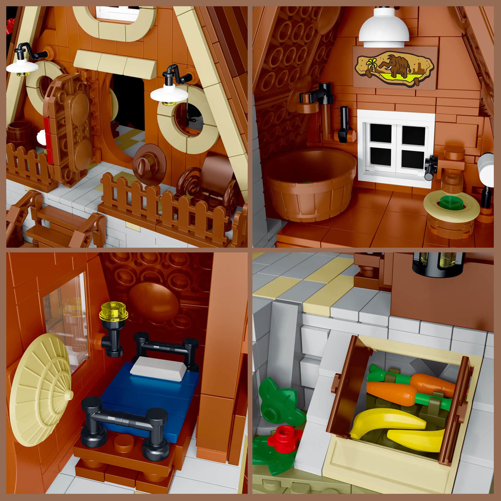 GEVINST A Frame Cabin Building Sets for Adults, A Frame House Toy Idea Gift for Adult (1,689 Pieces)