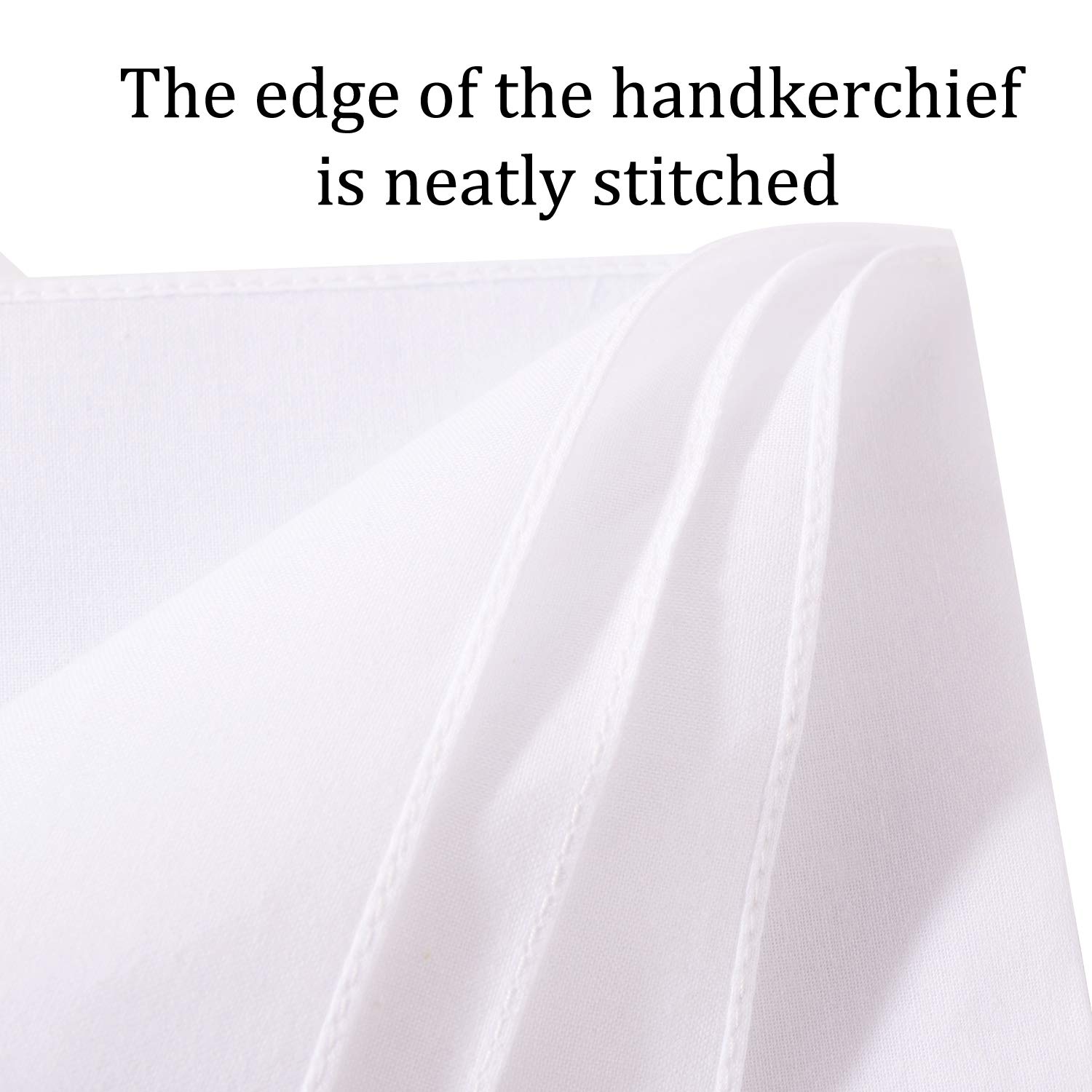 Deviegath Men's Handkerchiefs 18 Pack 100% White Cotton Solid White Hankie