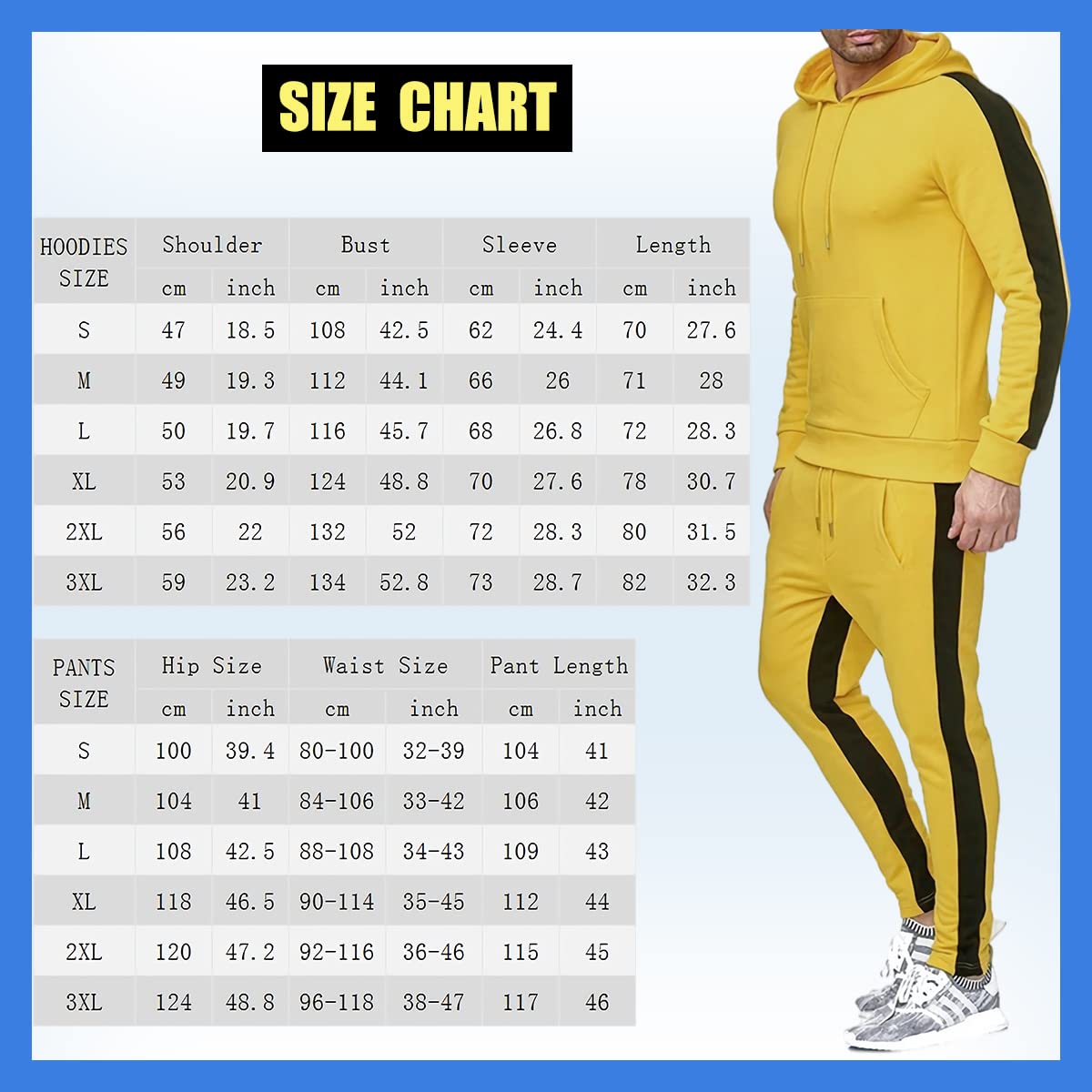 DEAREBA Men's Casual Sweatsuits Sets, Jogging Suits Sets, Track Suits Men Set, Sports Pullover Hoodie Set