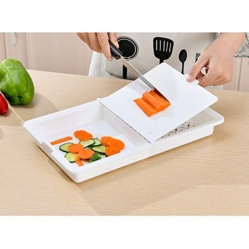 DEPILA Multifunctional Cutting Boards Plastic Multifunctional Cutting Board Cutting Vegetables Draining Storage Chopping Board Kitchen Tray