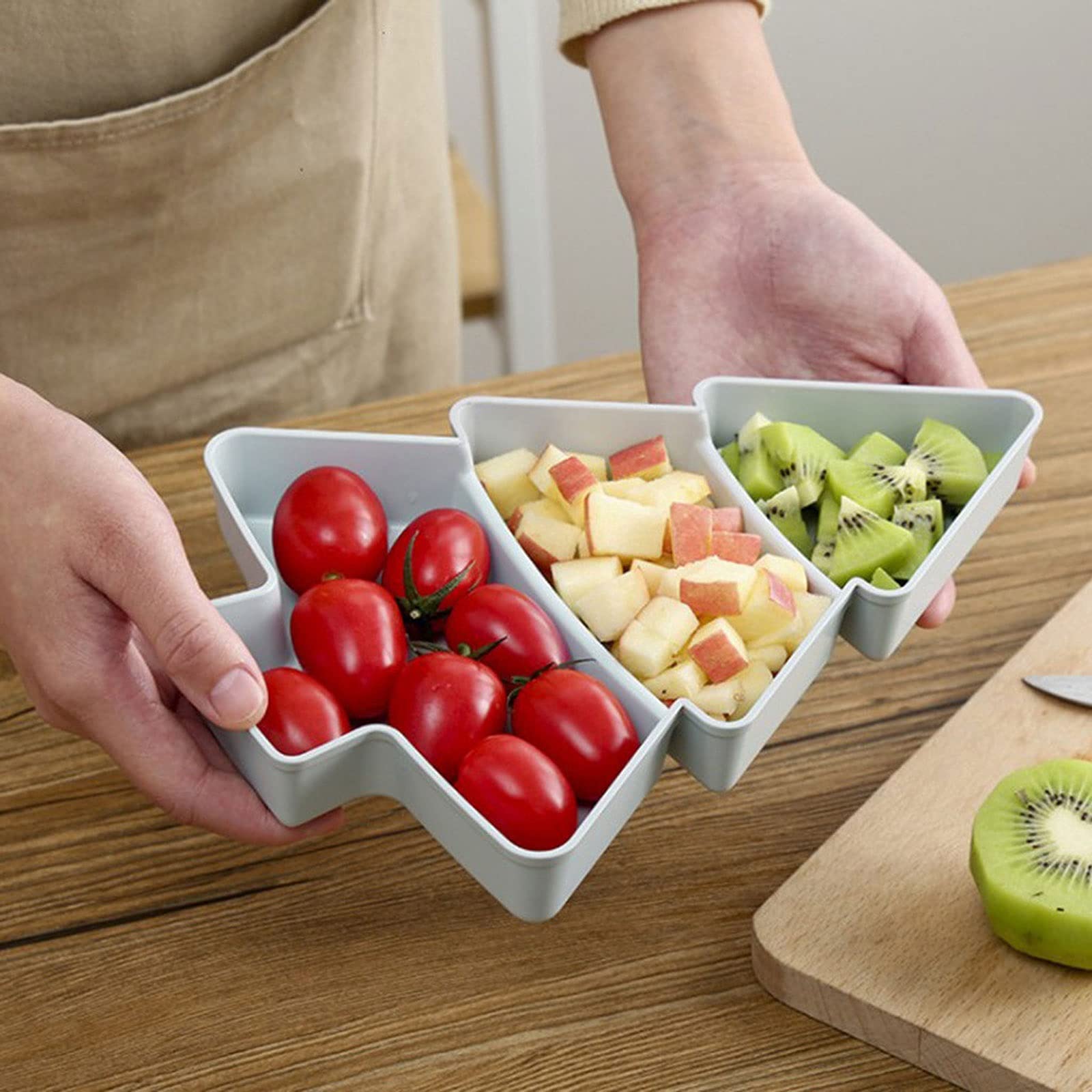 DEPILA Multifunctional Fruit Dish Tree Nut Plate Fruit Bowl Tableware Breakfast Tray Fruit Plate Kitchen Living Room Household Goods Tray (Color : OneColor)