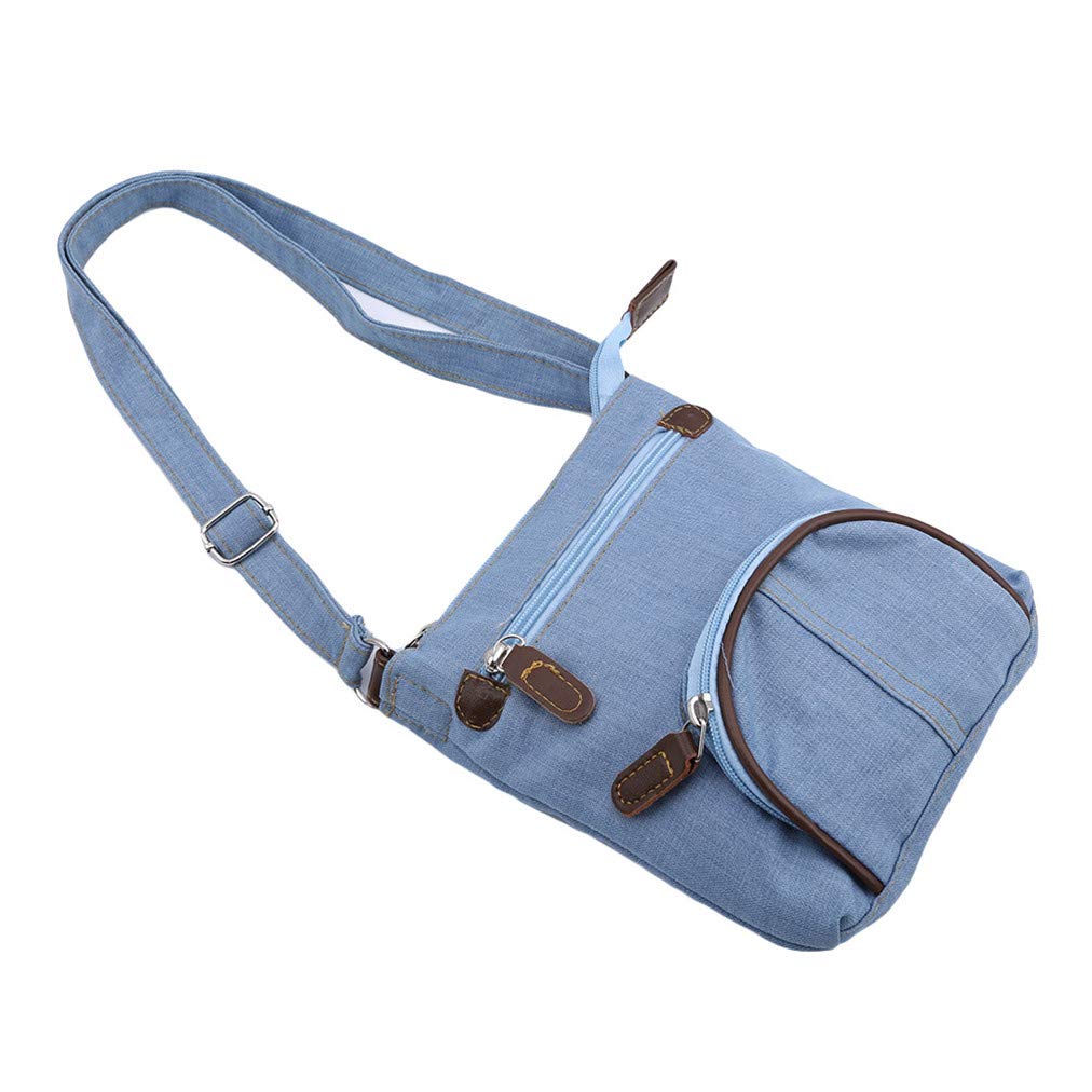 Sevenfly Women'S Denim Cross-Body Bag Mini Shoulder Handbags Organizer Purse Wallet(Dark blue)