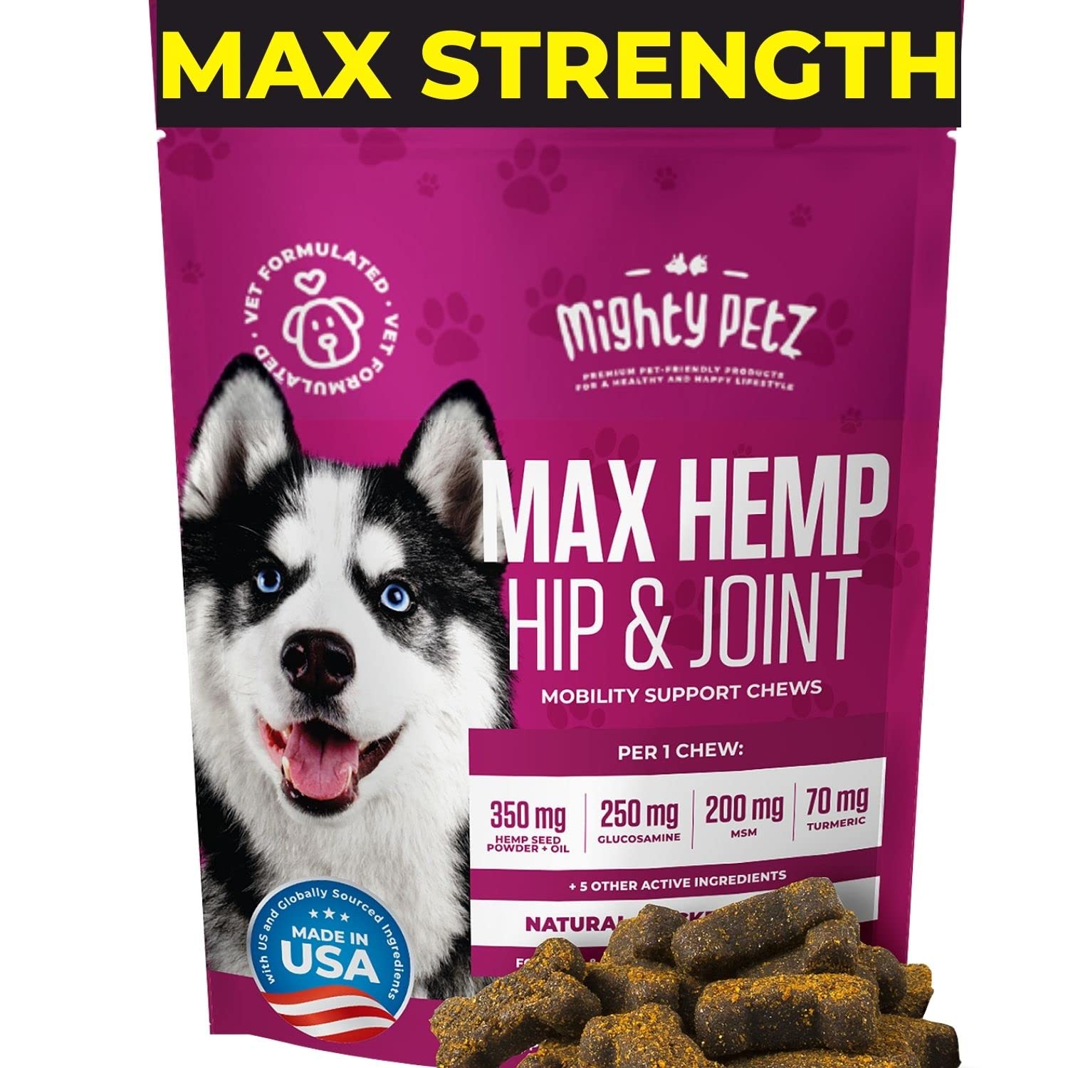 MAX Urinary Tract Support + MAX Hemp Hip & Joint Support for Dogs