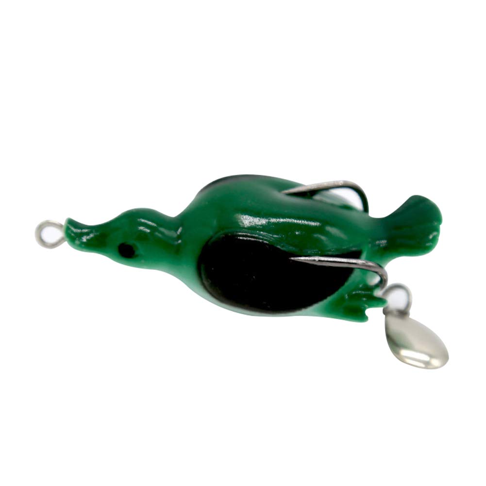 Connoworld Simulation Duck Fishing Bait Soft Lure Tackle Tool with Hook Swivel Sequin Plate - Red