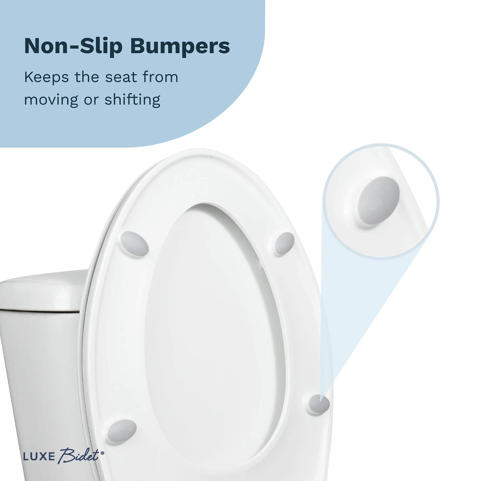 LUXE Bidet NEO 120 White and Elongated Toilet Seat Bundle