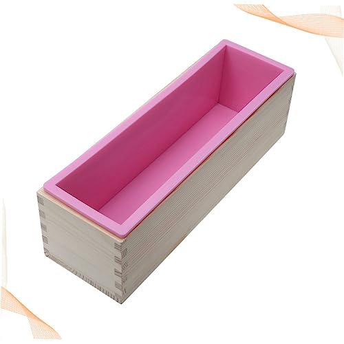 COHEALI 3 Sets Candle Molds Silicone Candle Mold Soap Making Molds Silicone Soap Molds Kit Craft Soap Organic Soap Making Box Crafting Box Suite Soap Box Detachable Wooden Mold Wooden Pink