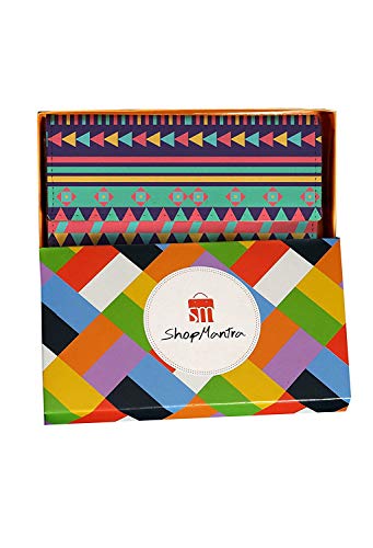 ShopMantra Women's Triangular Art Pattern Faux Leather Printed Wallet | Wallet for Women | Ladies Purse | Clutch | Multiple Card Holder Organizer and Phone Pocket Zip Wallet.