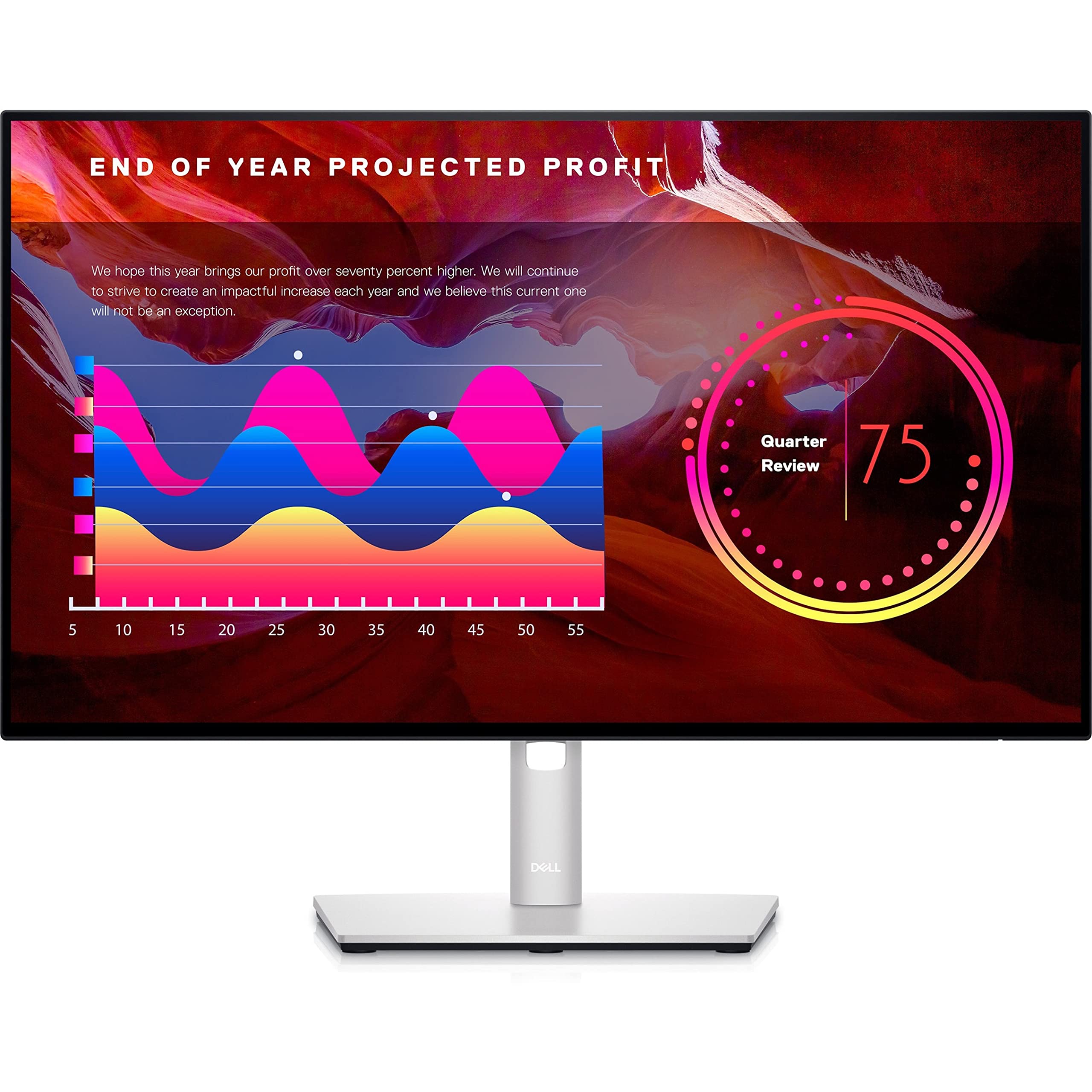 Dell UltraSharp U2422H 23.8" LCD Monitor, Silver