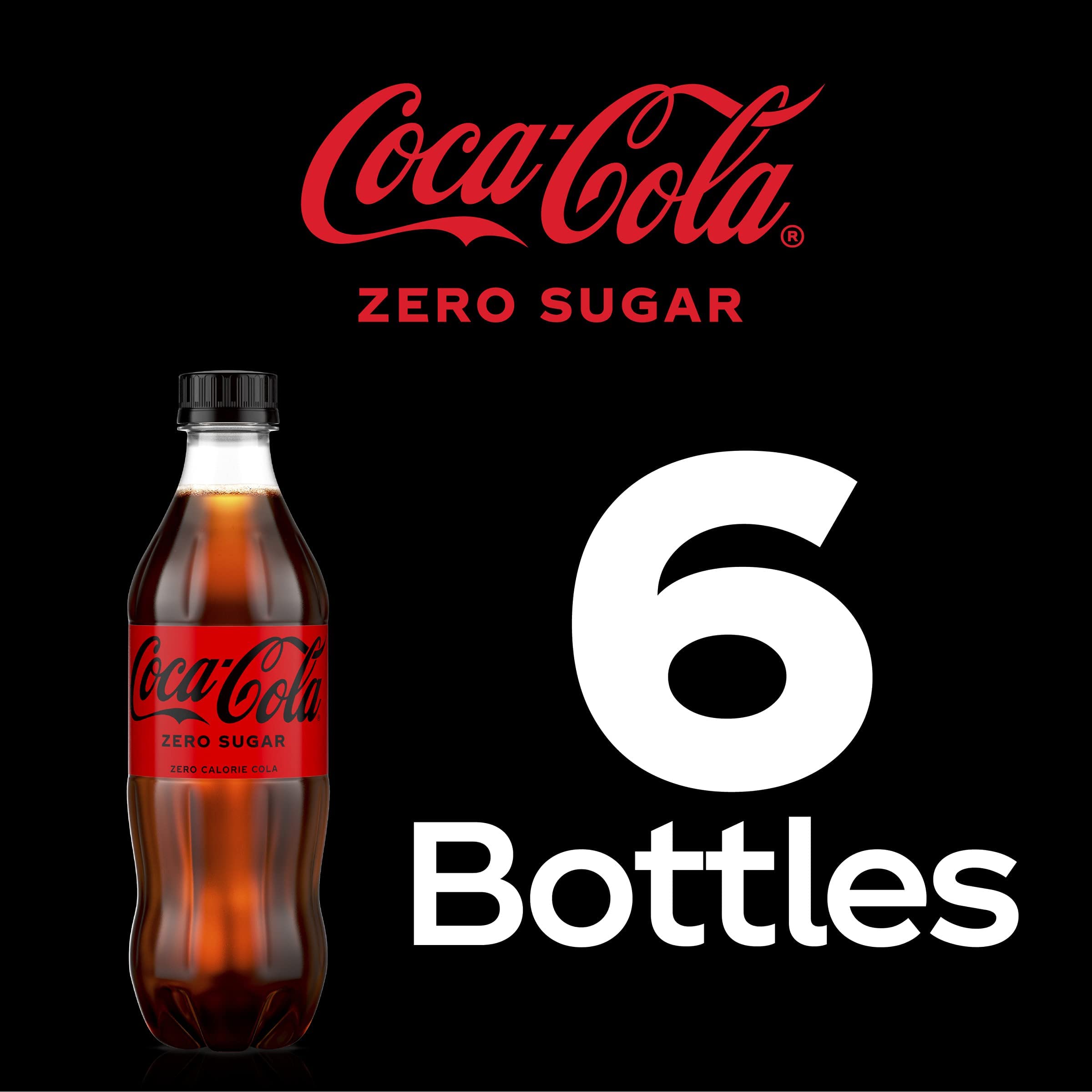 Coke Zero Sugar Diet Soda Soft Drink, 16.9 fl oz, 6 Pack