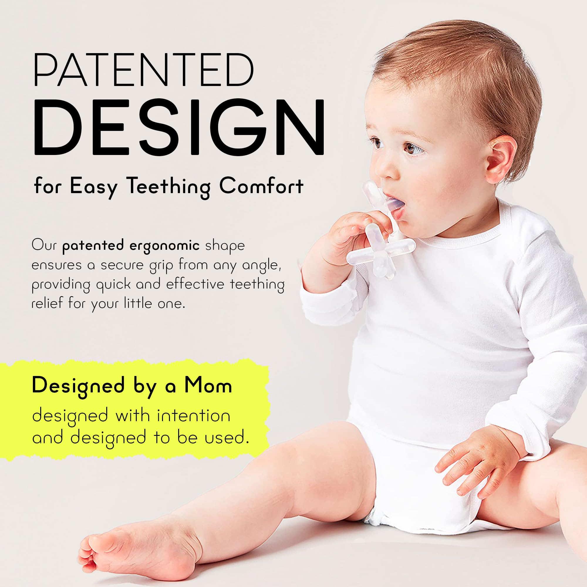Silicone Baby Teething Toys - Baby teether for Infants, Toddlers, Newborns, CPSIA Certified, FDA Formulated Material