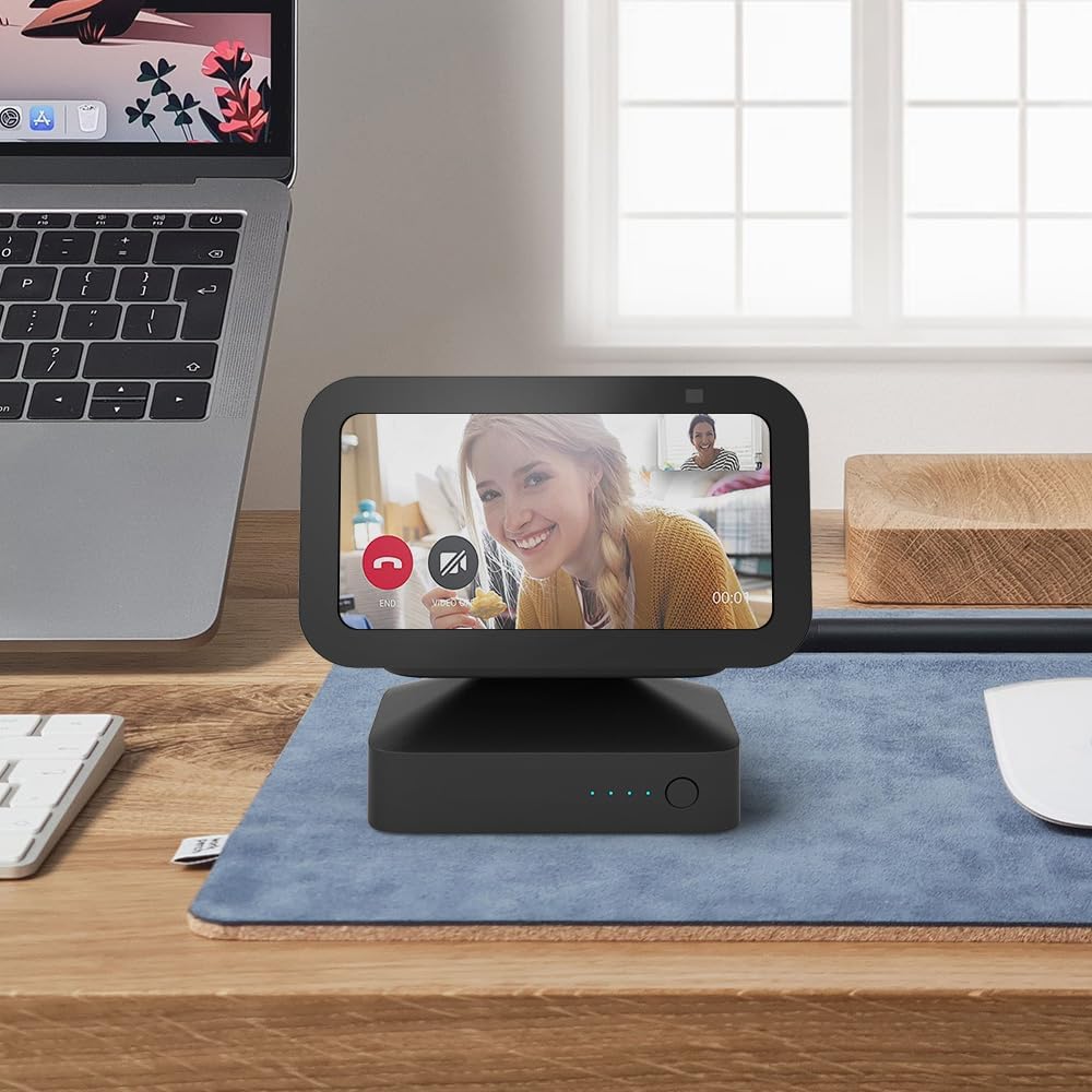GGMM Adjustable Stand for Show 5 (3rd Gen) – Magnetic Tilt & Swivel Design, Space-Saving Elevation, Protective Features, Perfect Viewing Angles – Black(Show 5 Not Included)