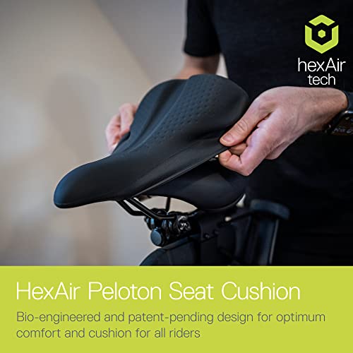 Delta Cycle & Home HexAir Peloton Seat Cushion - Instant Response, Pressure Reducing HexAir Grid Technology - Not Padded Gel - Bicycle Seat Cushion for Road, Mountain, and All Indoor Exercise Bikes