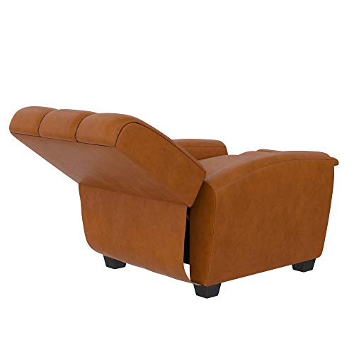 DHP Vertical Pushback, Camel Faux Leather Recliner