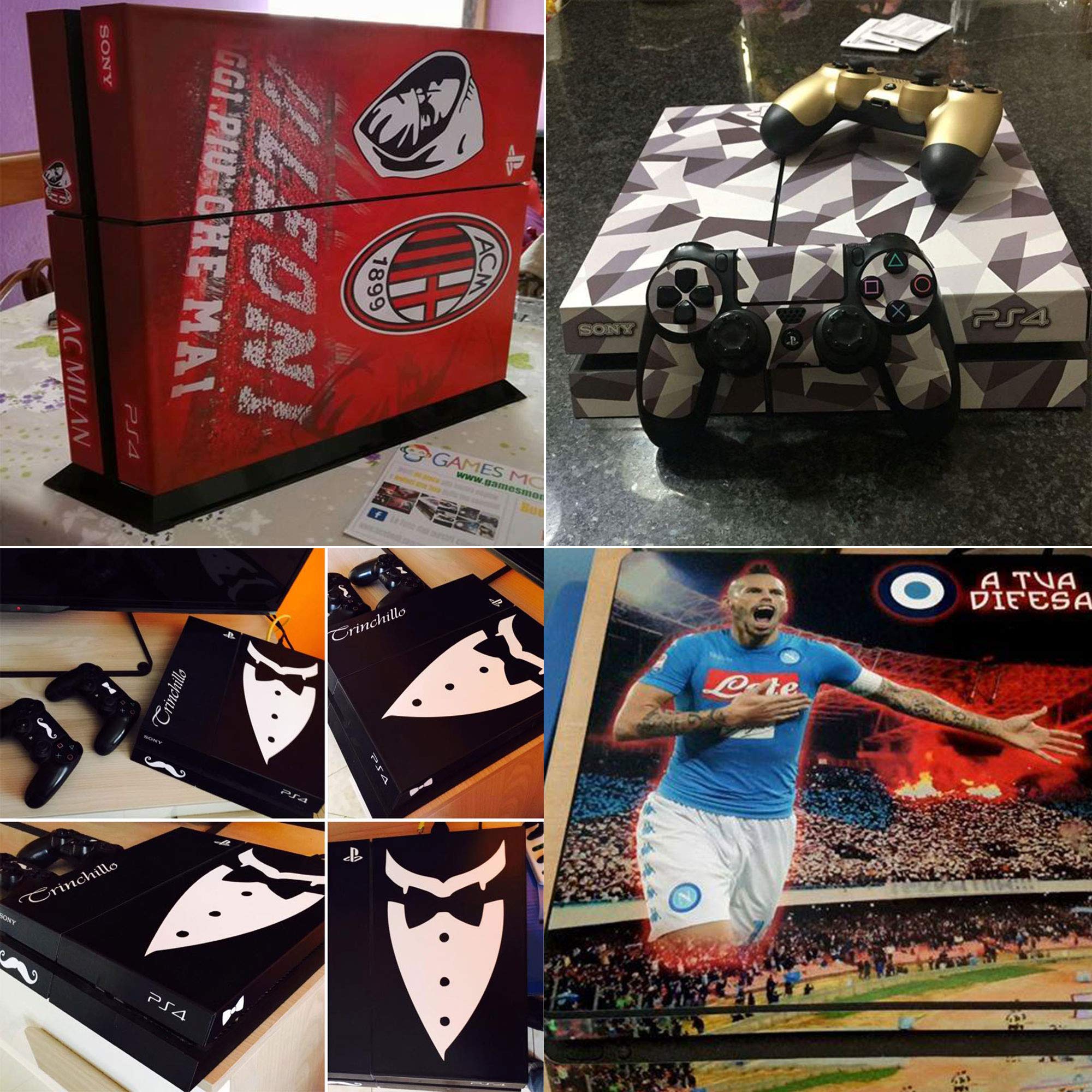 Skin Ps4 Old - Lionel Messi FC BARCELLONA - Limited Edition Decal Cover ADESIVA Playstation 4 Slim Sony Bundle