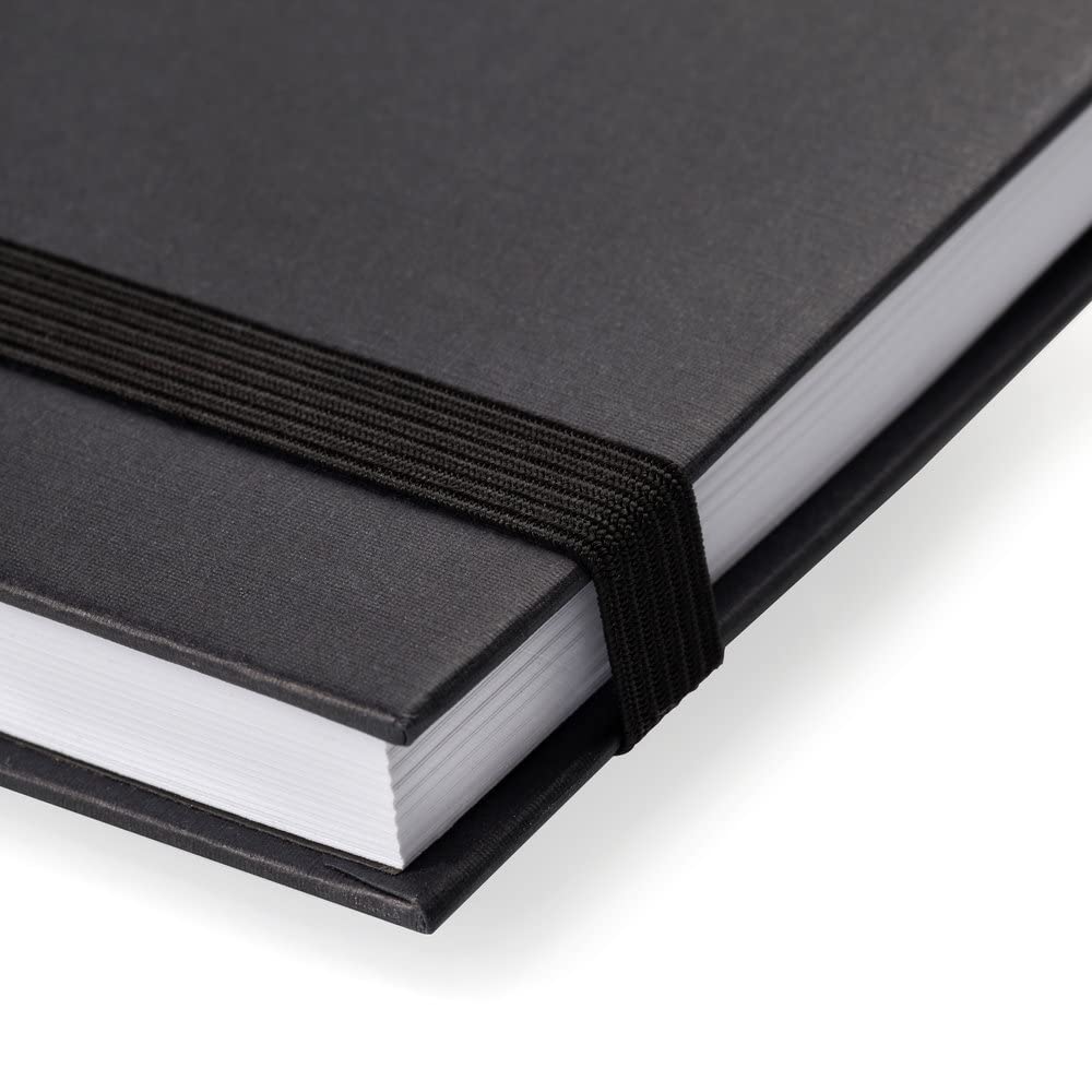 Derwent Academy Hardcover Sketchbook A5, 128 Sheets/64 Pages of 135gsm Paper, Smooth Surface, Perforated Edges, for Aspiring Artists, Ideal for Drawing, Sketching, Colouring, Premium Quality, 2306011