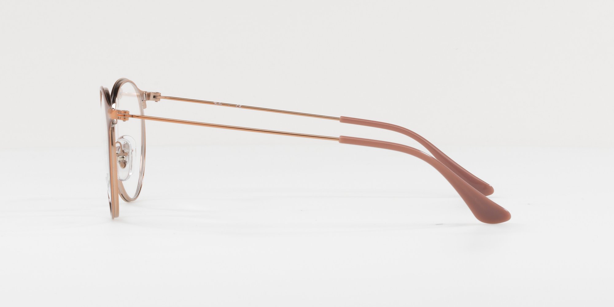 Ray-Ban Rx6378 Round Prescription Eyeglass Frames, Brown on Arista/Demo Lens, 49 mm