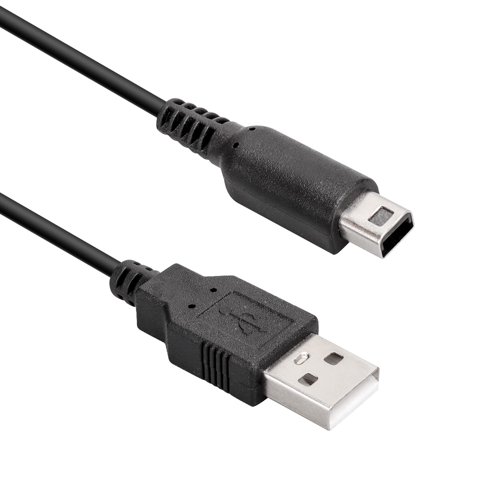 Coomoors DSi Charger,1.2M/4FT 3DS 2DS Lite Charger Cable Power USB Charging Cord for Compatible with Nintendo New 3DS/3DS XL/2DS/2DS XL/DSi XL Lite Black Wall Charger and Car Charger(2 Pack)