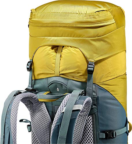 DEUTER Unisex โ Adult's Aircontact Lite 50+10 Trekking Backpack, Turmeric-Teal, 60 L