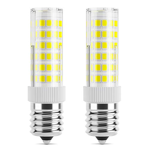DiCUNO E17 LED Bulb 5 Watt Appliance Bulb Microwave Oven Light 6000K Daylight White, 550lm, 50W Halogen Equivalent Non-dimmable (2-Pack)