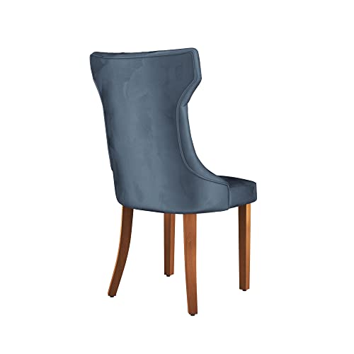 DHP Clairborne Dining Chair, Set of 2, Navy Velvet