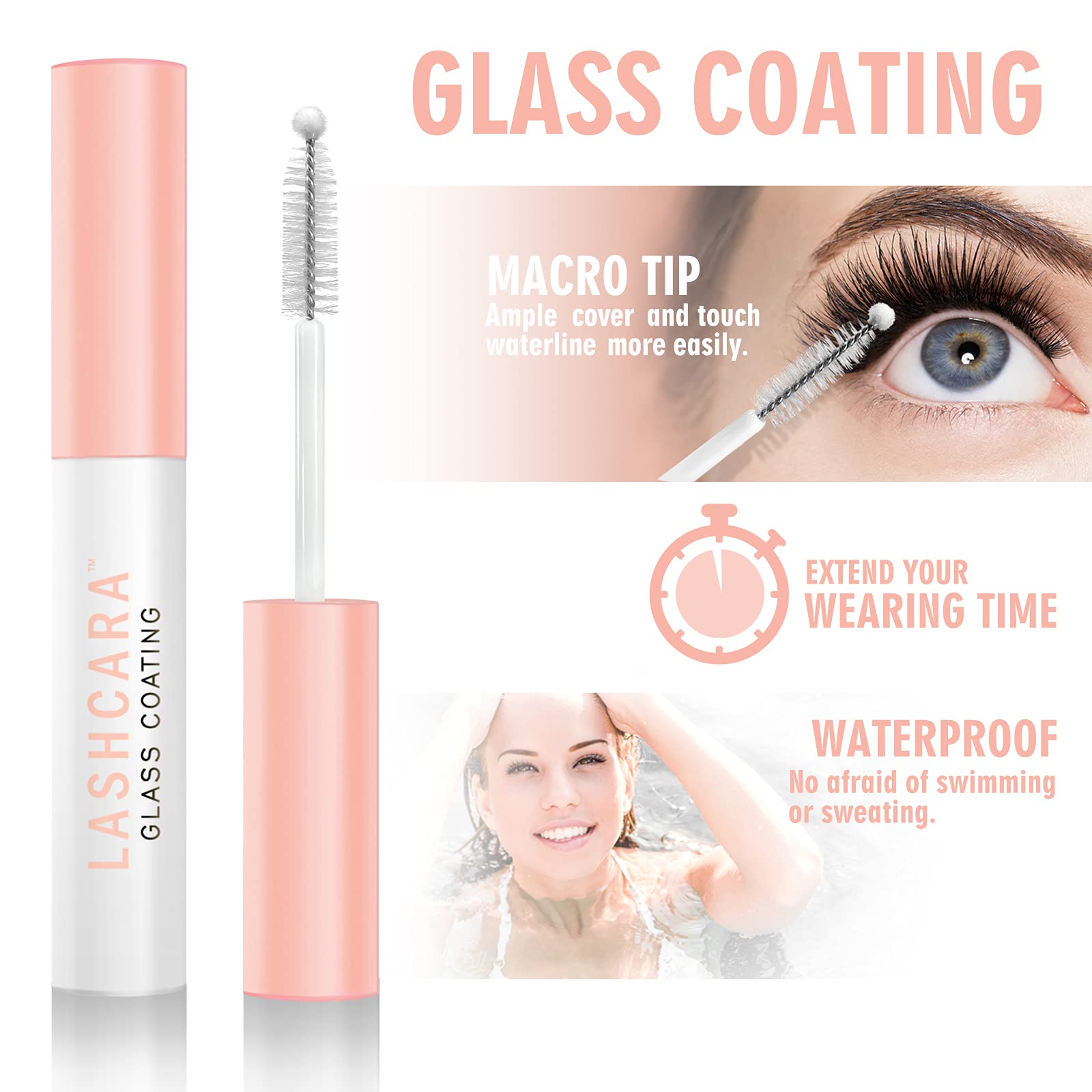 DIY Eyelash Extension Kit Cluster Lashes 12mm 14mm 3D Effect Remover Tweezer Dual-end Bond Glue Glass Coating Brush Individual Lash 24 Clusters (Kit-Volume-Lashes*2+Multi Functional Set)
