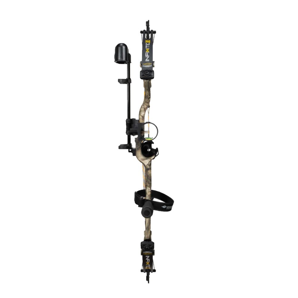 DIAMOND ARCHERY Infinite 305 Adjustable Fully Accessorized Hunting Compound Bow - 7-70 LBS Draw Weight, 19"-31" Draw Length, 305 FPS, Right Hand, Mossy Oak