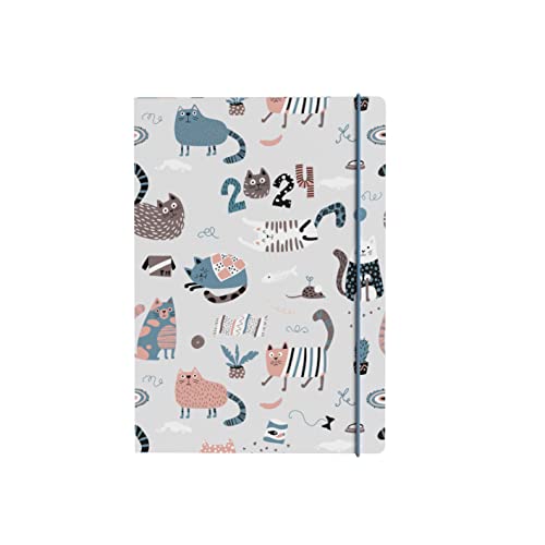 Collins Maru 2024 Diary A5 Week To View Cut Flush Diary - Lifestyle Planner and Organiser for Office, Work, Personal and Home - January to December 2024 Diary - Weekly - Cats - MR153.CT-24
